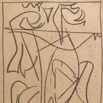 Carl Holty - Horse V, 1940 - Jody Klotz Fine Art