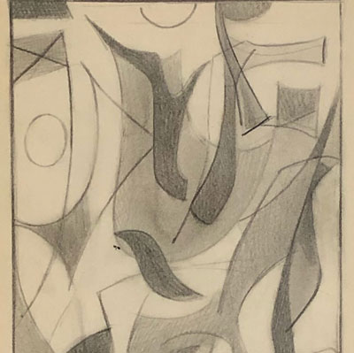 Carl Holty - Forms III, Sketchbook #2, circa 1935 - Jody Klotz Fine Art