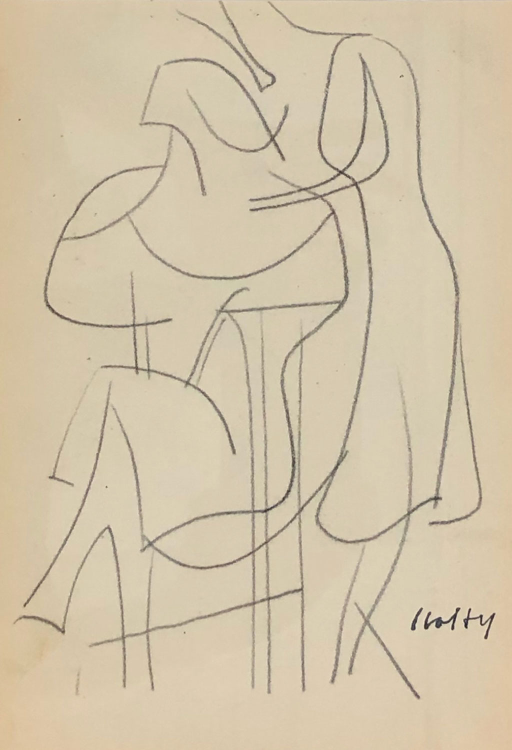 Carl Holty - Figures, Sketchbook #2, circa 1935 - Jody Klotz Fine Art