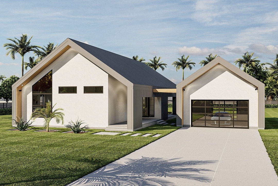 Contemporary Floor Plan: 69663AM