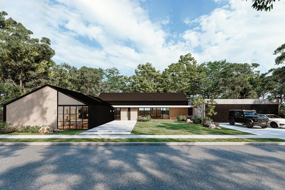Contemporary Floor Plan: 69663AM