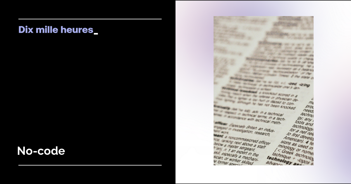 Définition et traduction de No-code