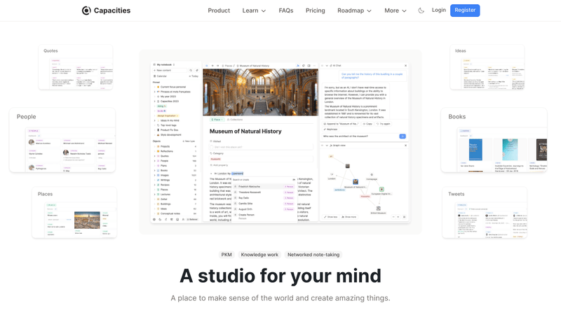 Capacities, une nouvelle manière d'organiser votre travail et vos idées