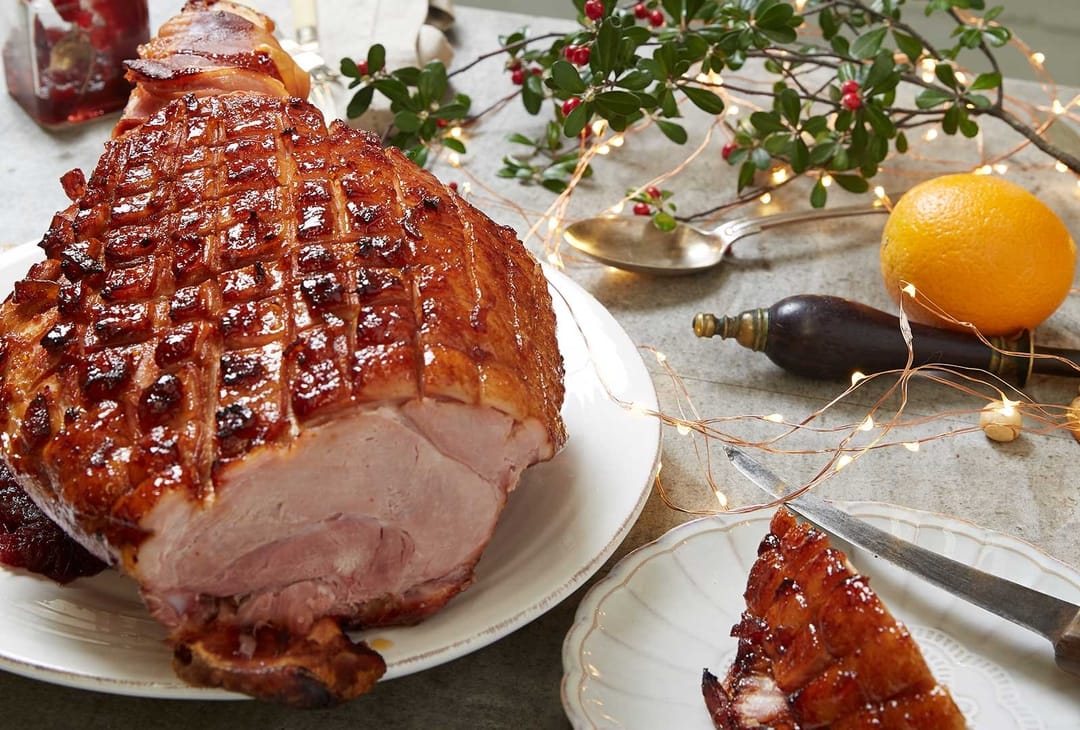 Cranberry and Pomegranate Glazed NZ Ham