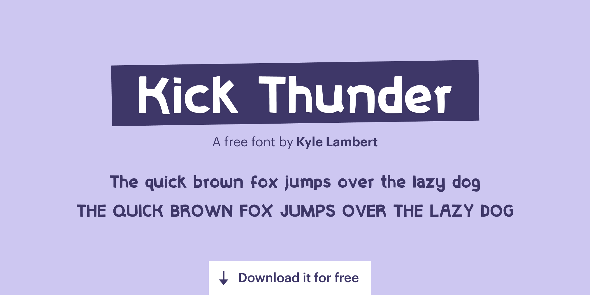 Kick Thunder free font download
