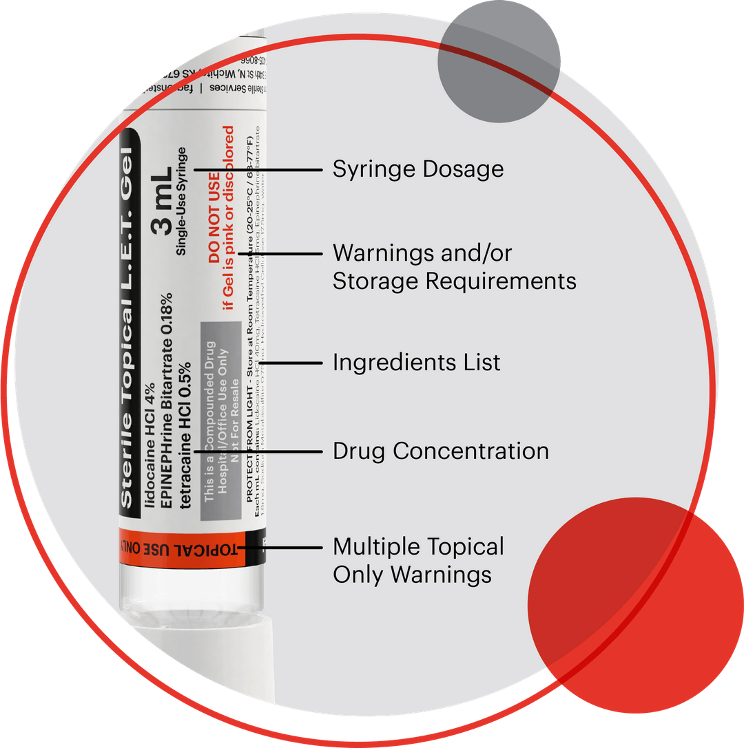 Sterile Topical L.E.T. Gel | 3mL unit dose (10-packs)