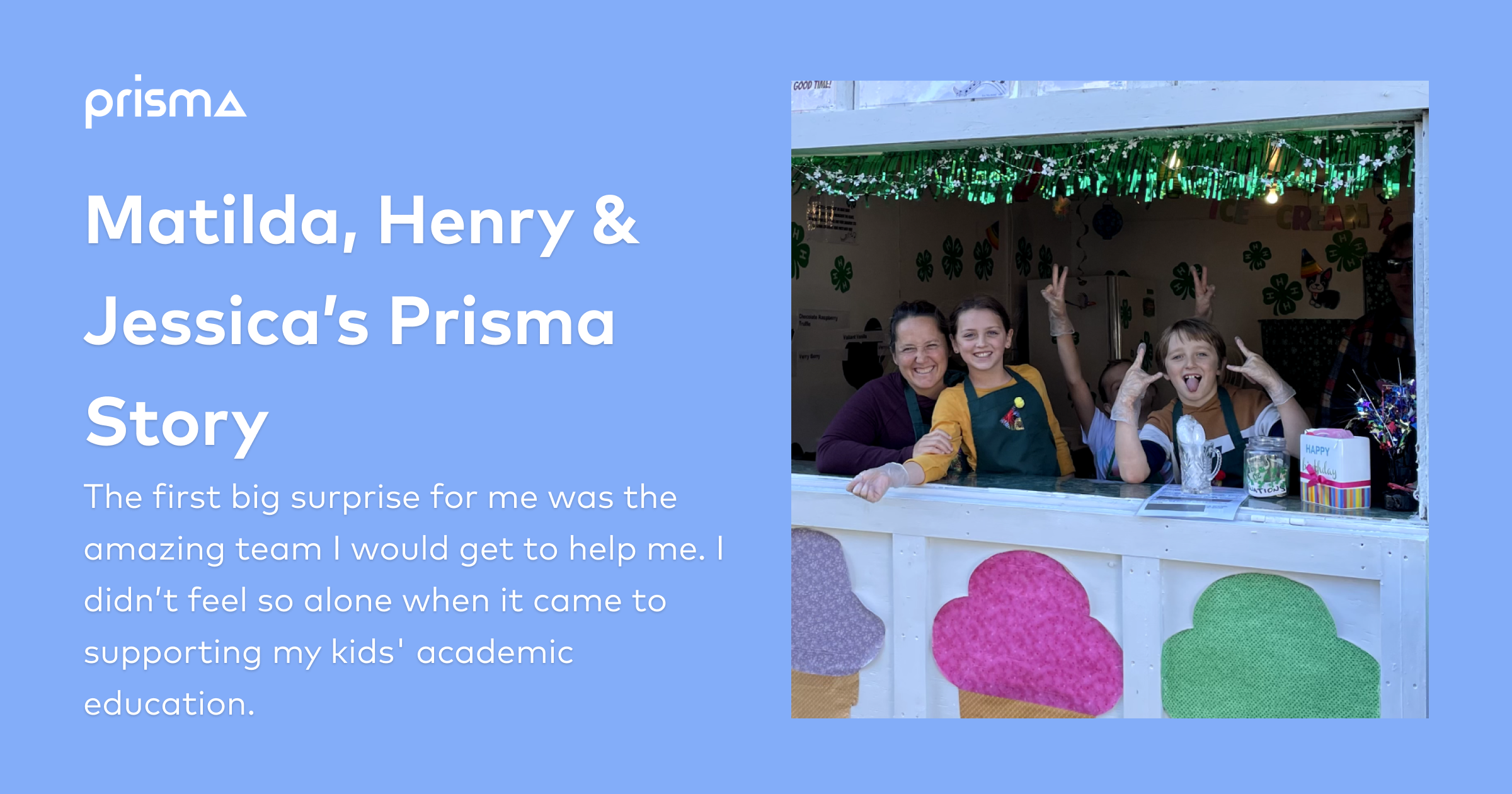 Matilda, Henry & Jessica’s Prisma Story