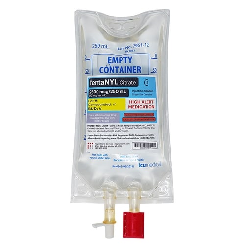 fentaNYL Citrate Injection, 10mcg/mL (2500mcg/250mL), in a 250mL Bag