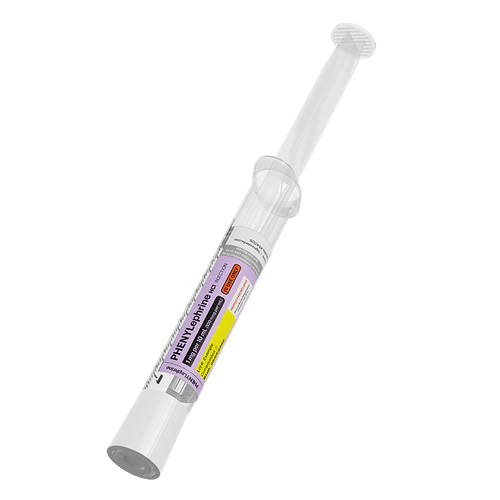 PHENYLephrine HCl Injection, 100 mcg/ml (1mg/10mL), in a 10 mL Syringe