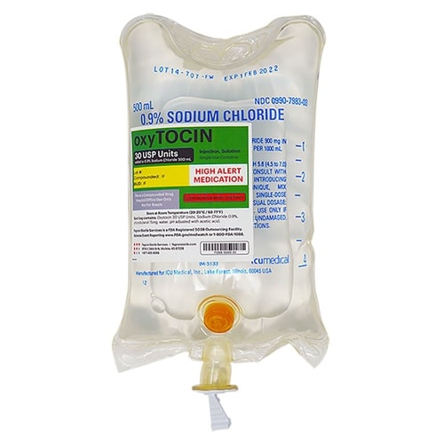 oxyTOCIN Injection, 30U per bag, in a 500mL Bag