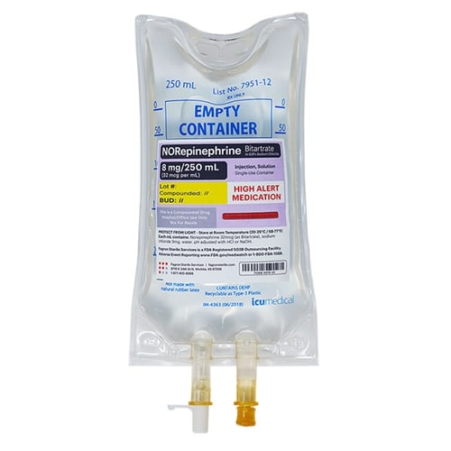 NORepinephrine Bitartrate Injection, 8mg/250mL (32mcg/mL), in a 250mL Bag