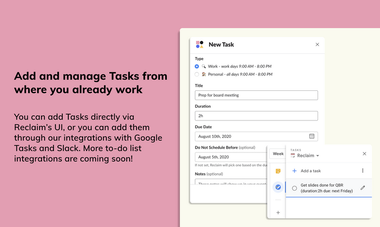 Introducing Tasks: your to-do list finally meets your calendar | Reclaim
