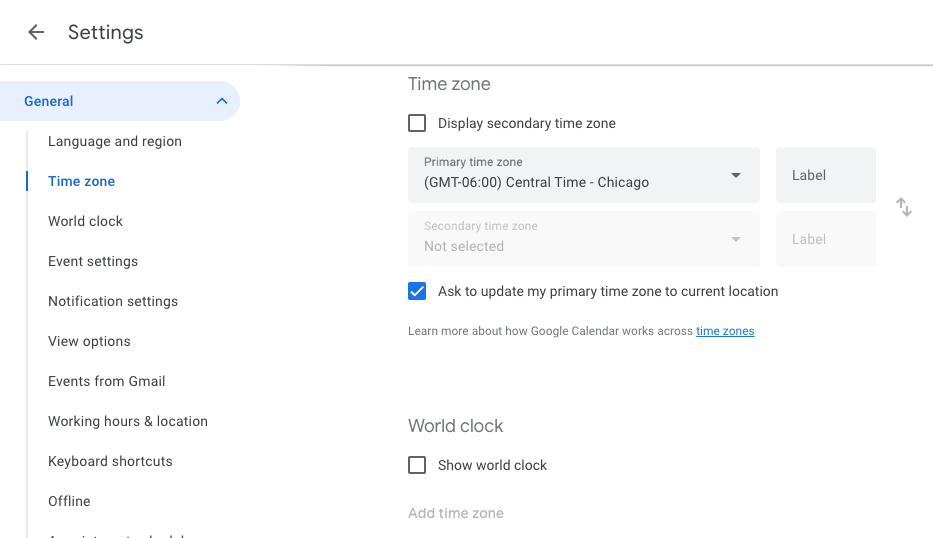 What are Time Zones in Calendars?