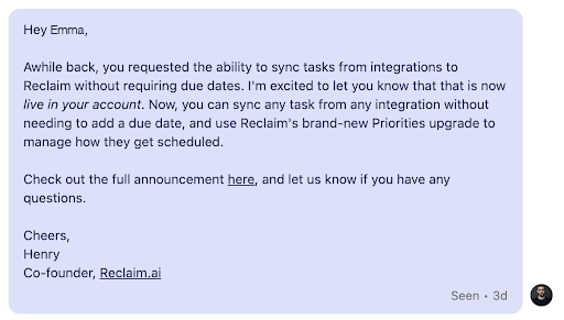 Closing the Customer Feedback Loop for SaaS Startups Using Intercom and Linear | Reclaim