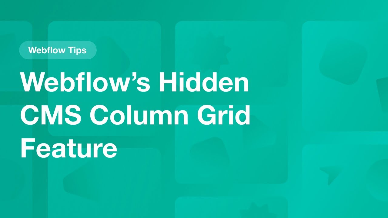 Webflow’s Hidden CMS Column Grid Feature | Webflow Video