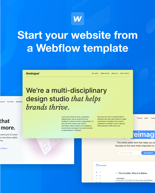 Webflow Templates | Webflow Inspiration