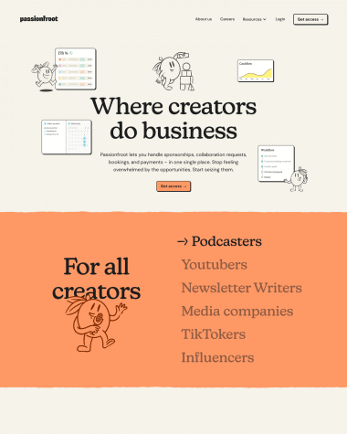 Passionfroot | Webflow Inspiration