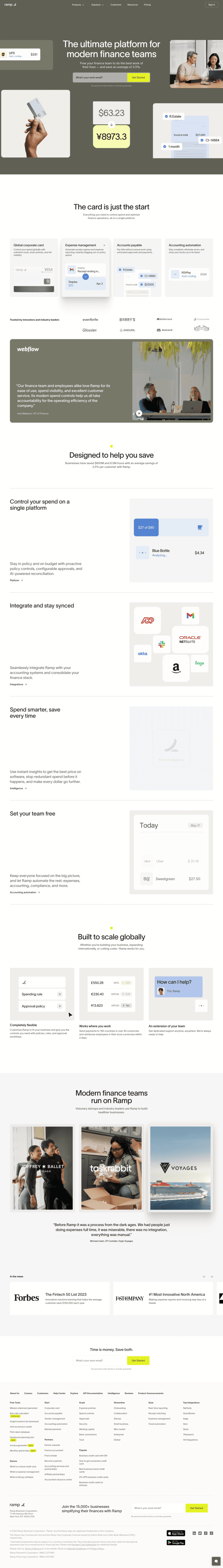 Ramp | Webflow Inspiration