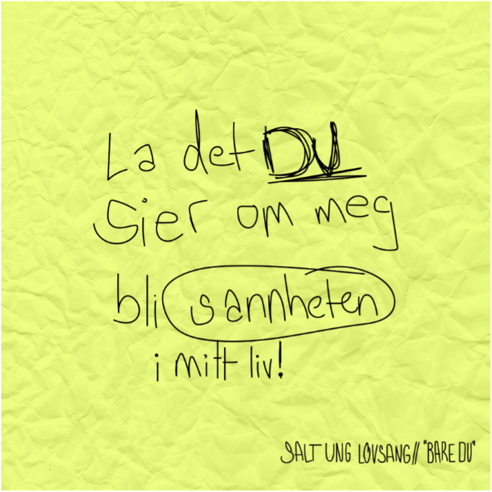 Bare du - Salt Ung Lovsang