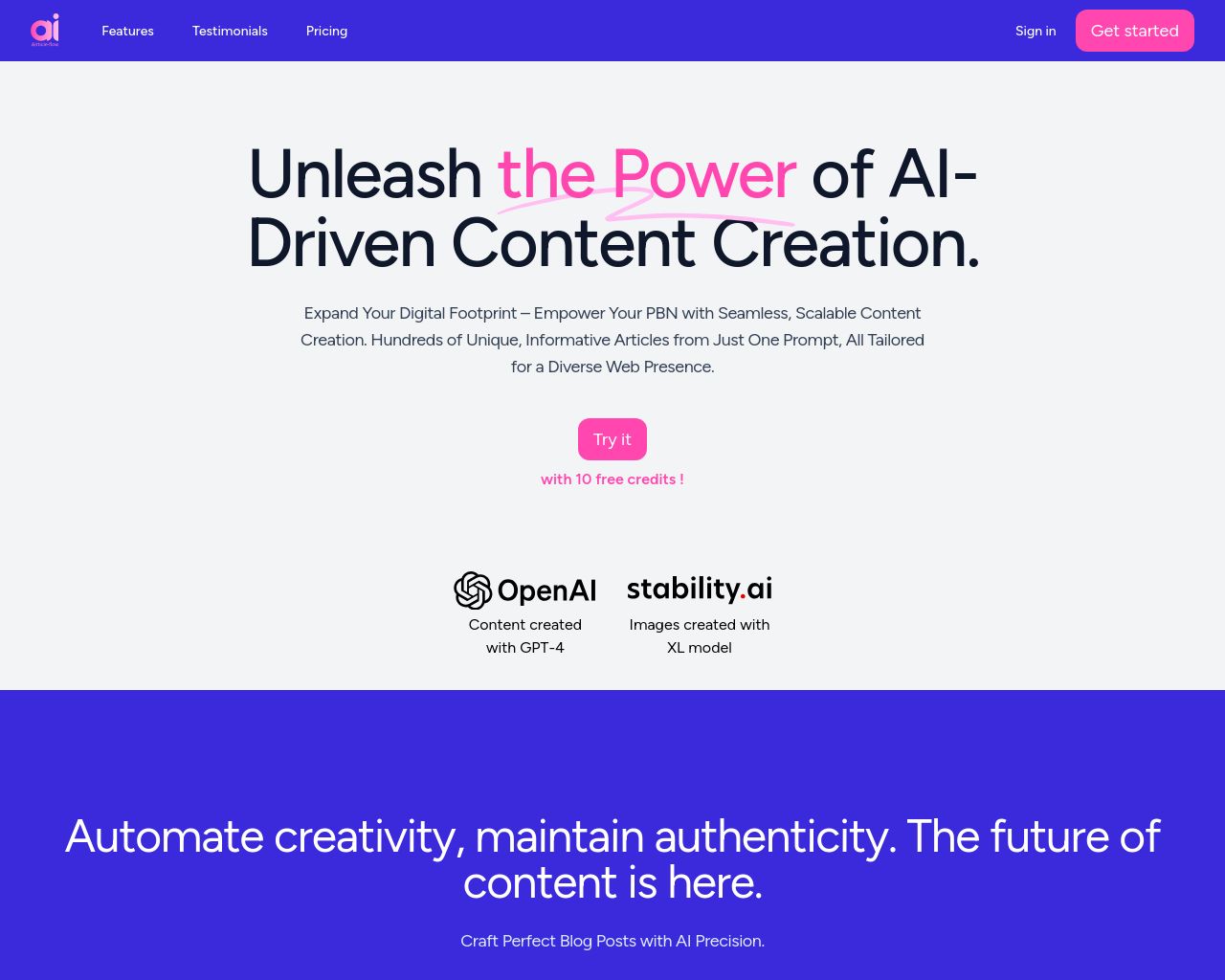 The best AI driven content creator