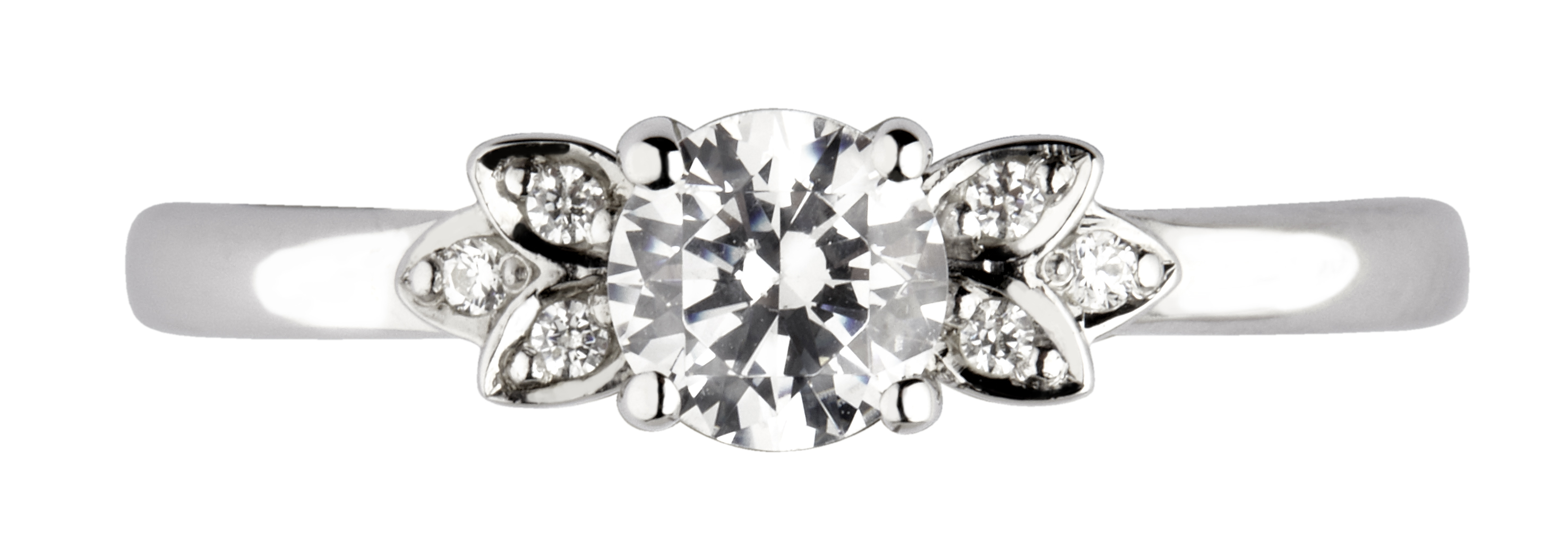 Diamond Lotus Flower Ring in Platinum (0.29cts) | Bradley's Jewellers York