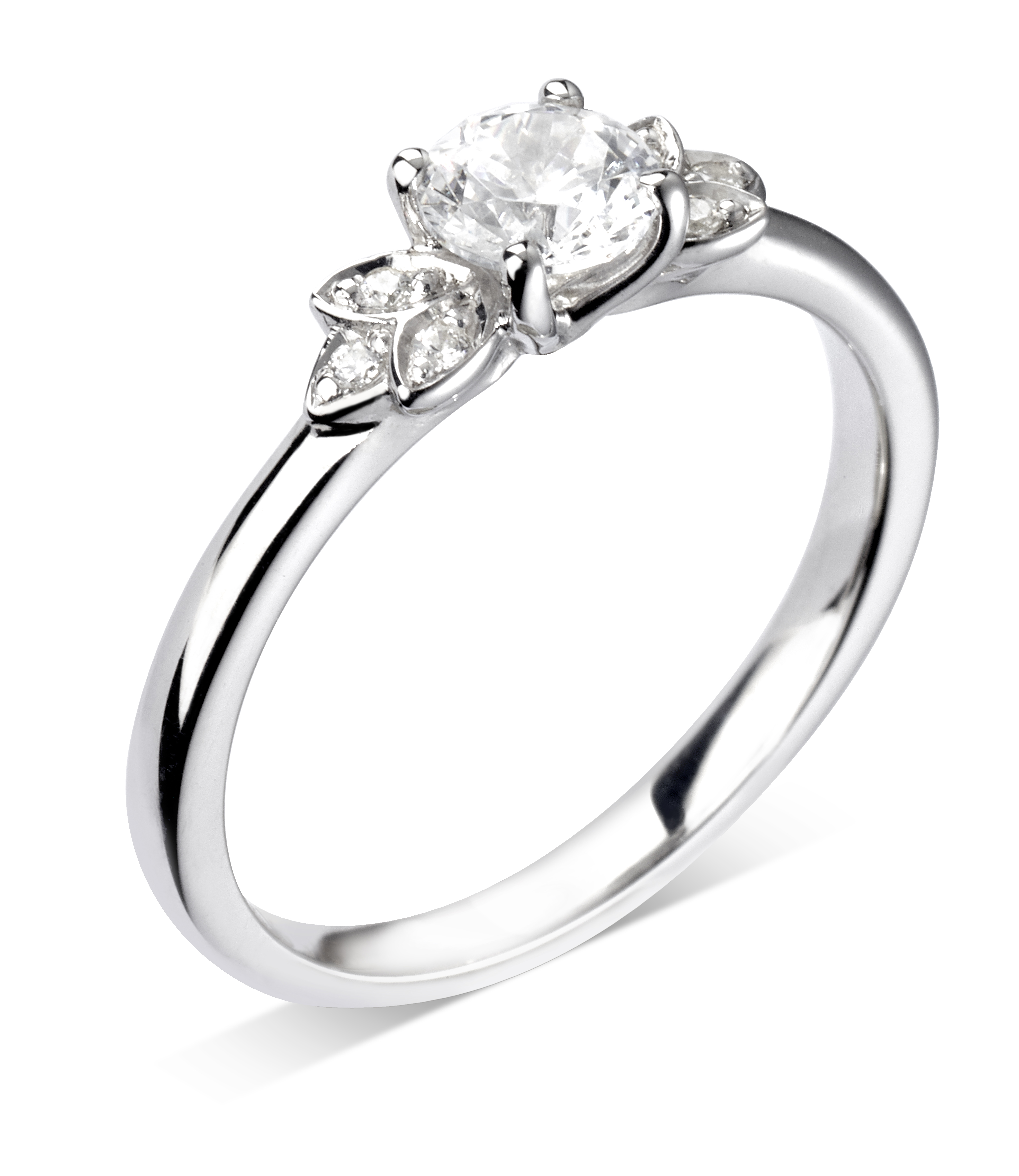 Diamond Lotus Flower Ring in Platinum (0.29cts) | Bradley's Jewellers York