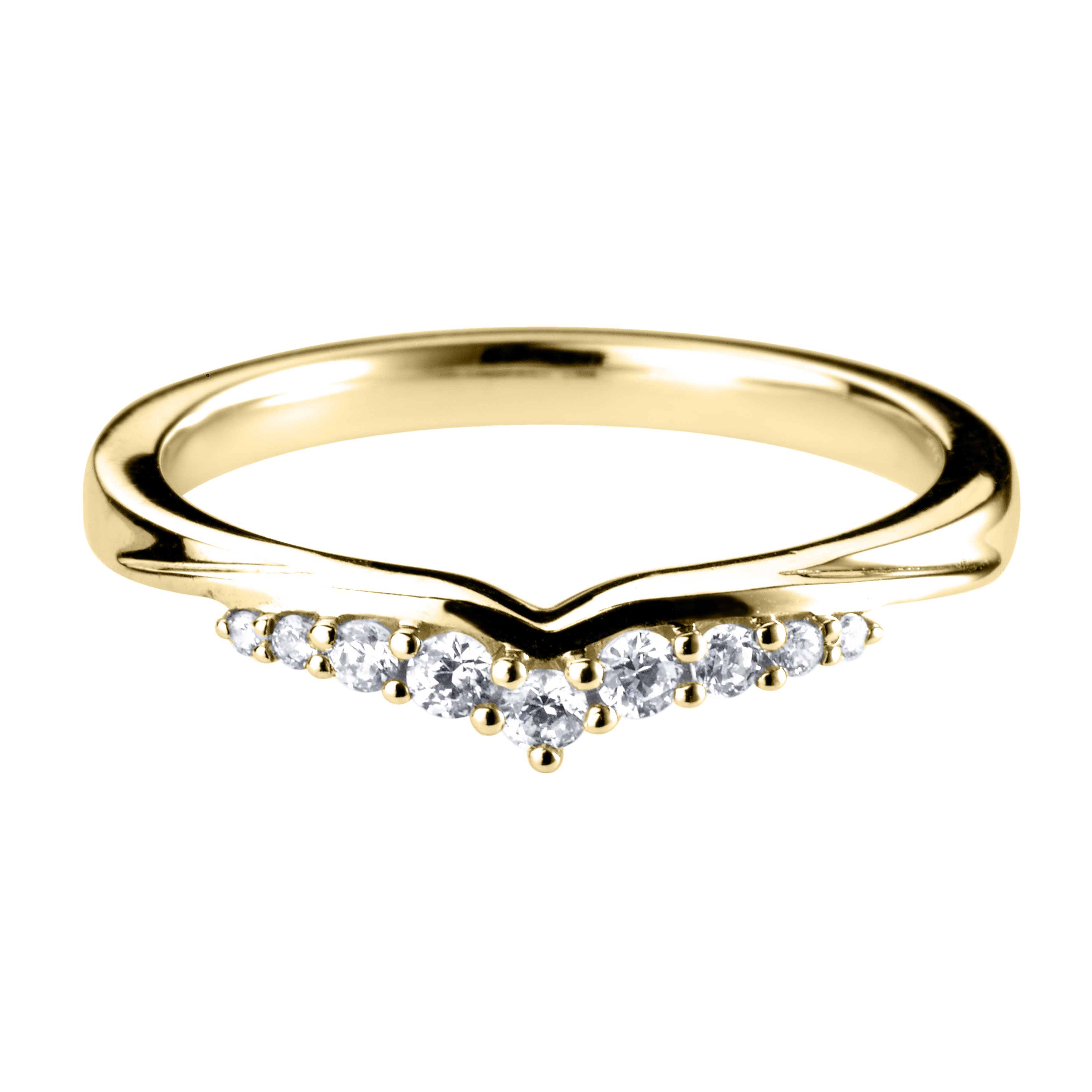 Mini Diamond Tiara Ring in 18ct Yellow Gold | Bradley's Jewellers York