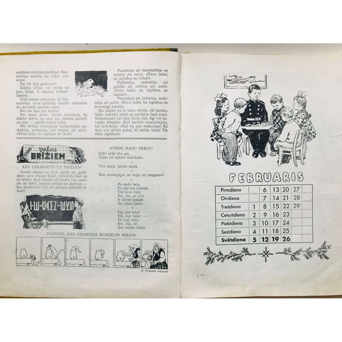 Bērnu kalendārs 1956. gadam