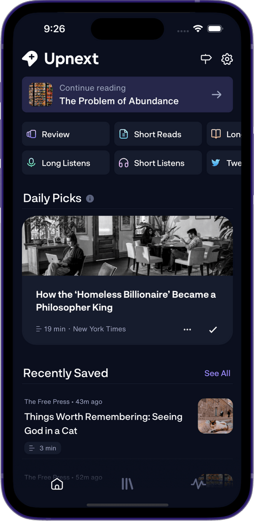 Upnext - A powerful reader, enhanced with AI