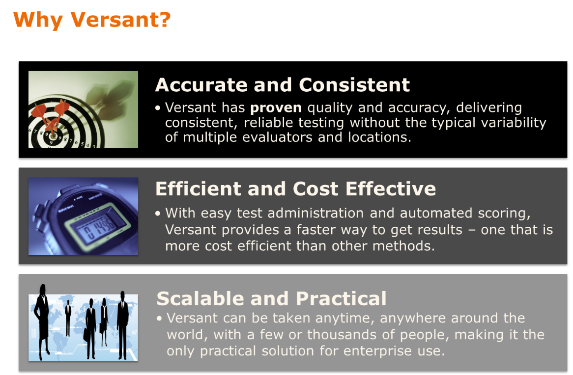 Versant - A Higher Level of Language Assessment