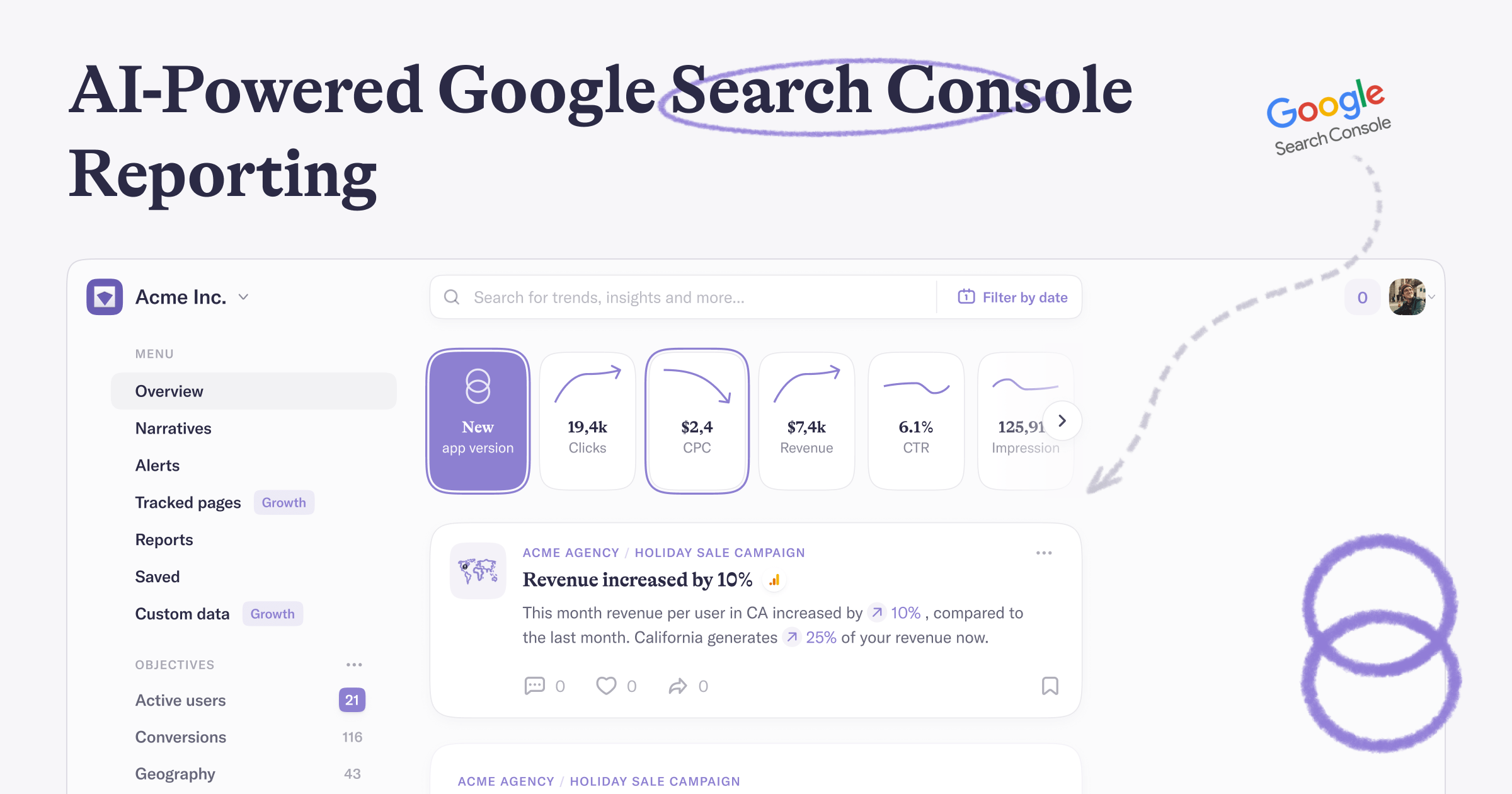 AI-Powered Google Search Console Reporting | Narrative BI