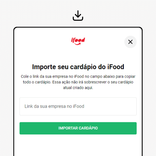 Importe produtos do iFood / Alloy