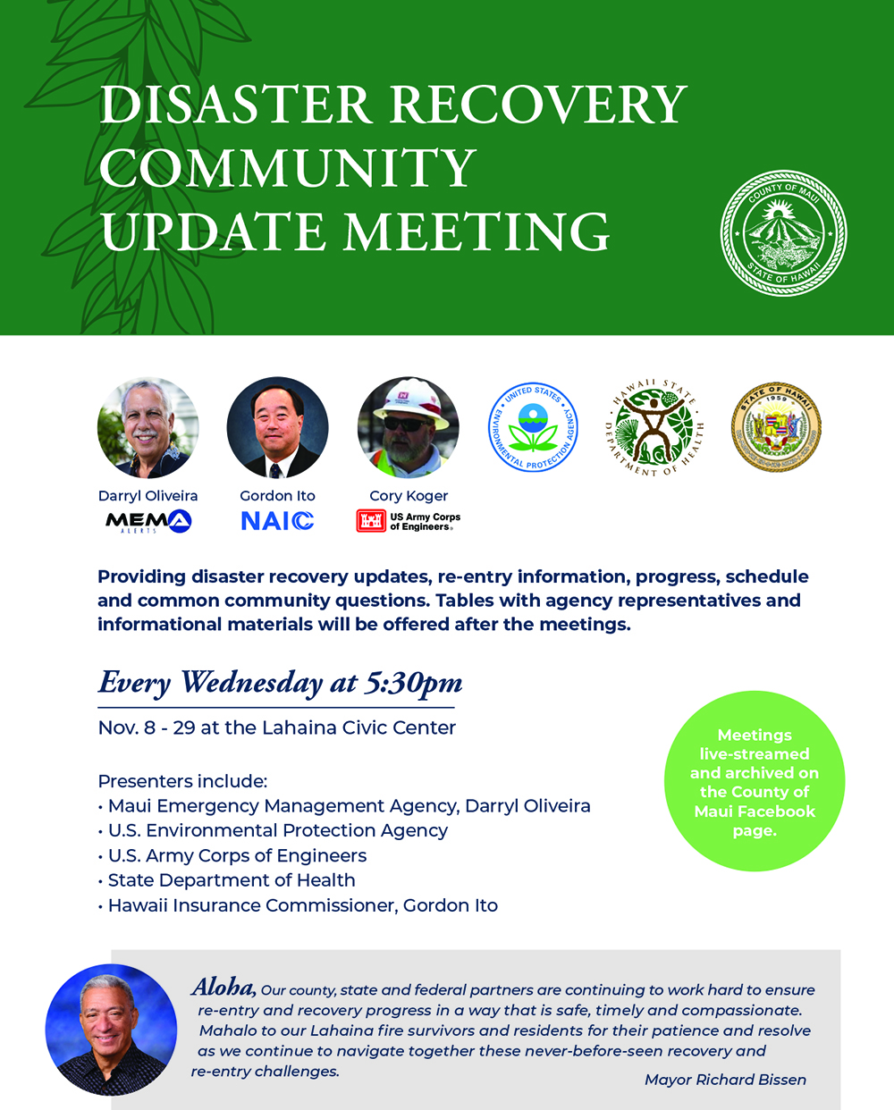 News: Disaster Recovery Community Update Meetings to launch in Lahaina ...
