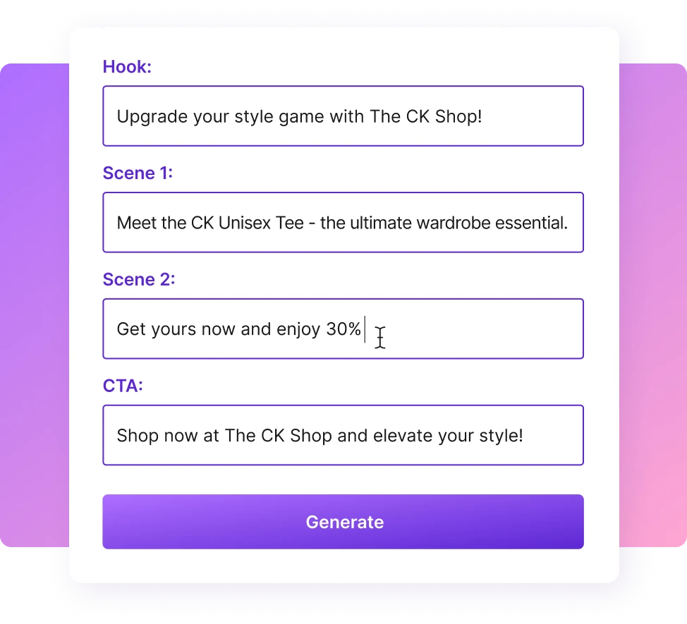 AI Video Ads - Generate winning ads just from the URL.