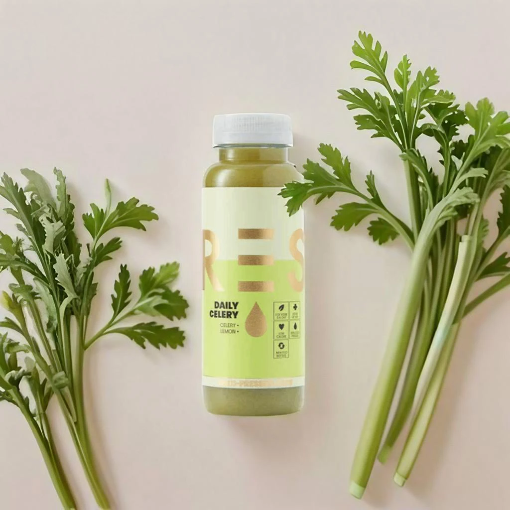 Product photography with AI - Free Celery background prompt for Beverages