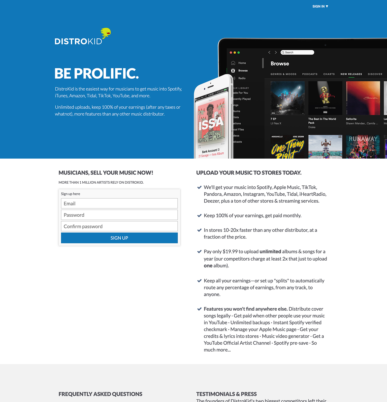 DistroKid + Reprtoir