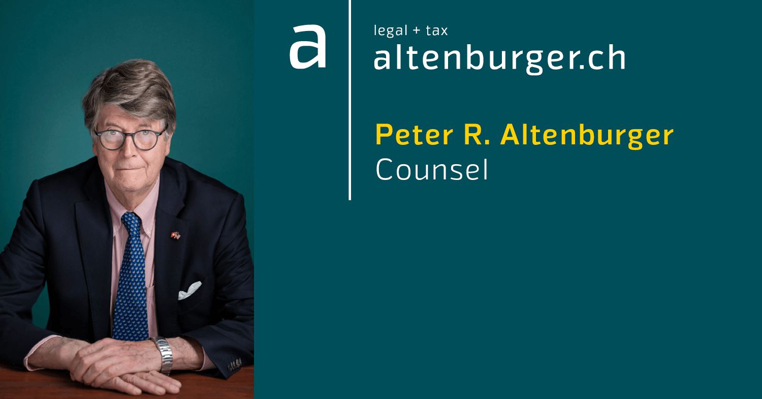 Dr. iur. Peter R. Altenburger, Mitbegründer und Counsel bei Altenburger
