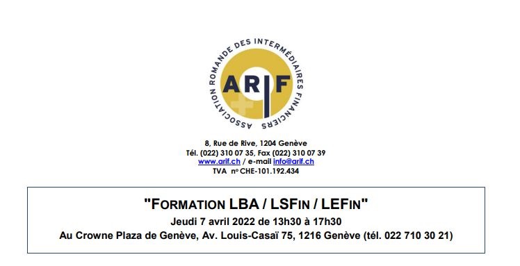 FinIA/FinSA/MLA continuous training