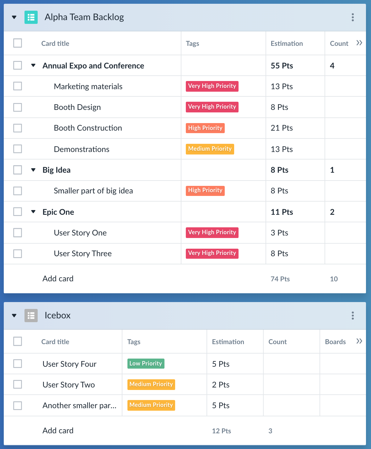 Favro | Agile Backlog Management in Favro