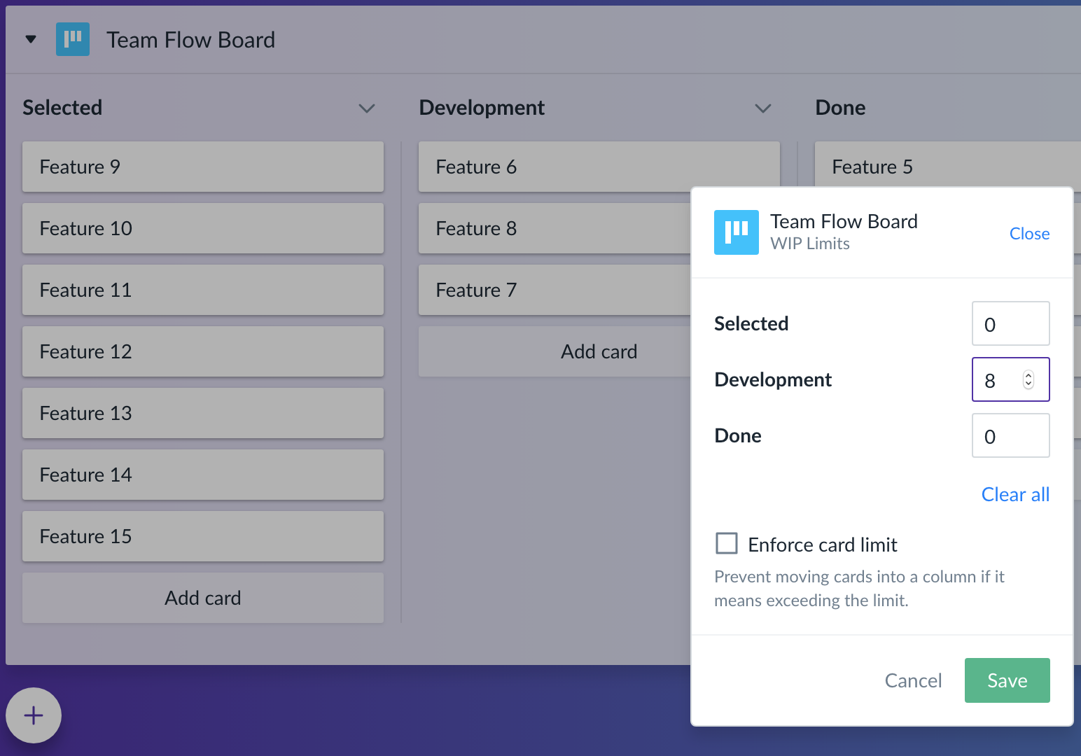 Favro | Favro Card Limits and Flow Optimization