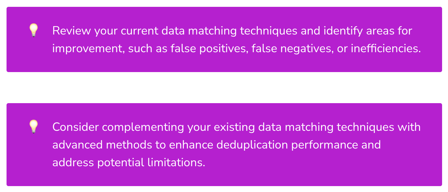 Streamline Data Deduplication: Advanced Matching Techniques