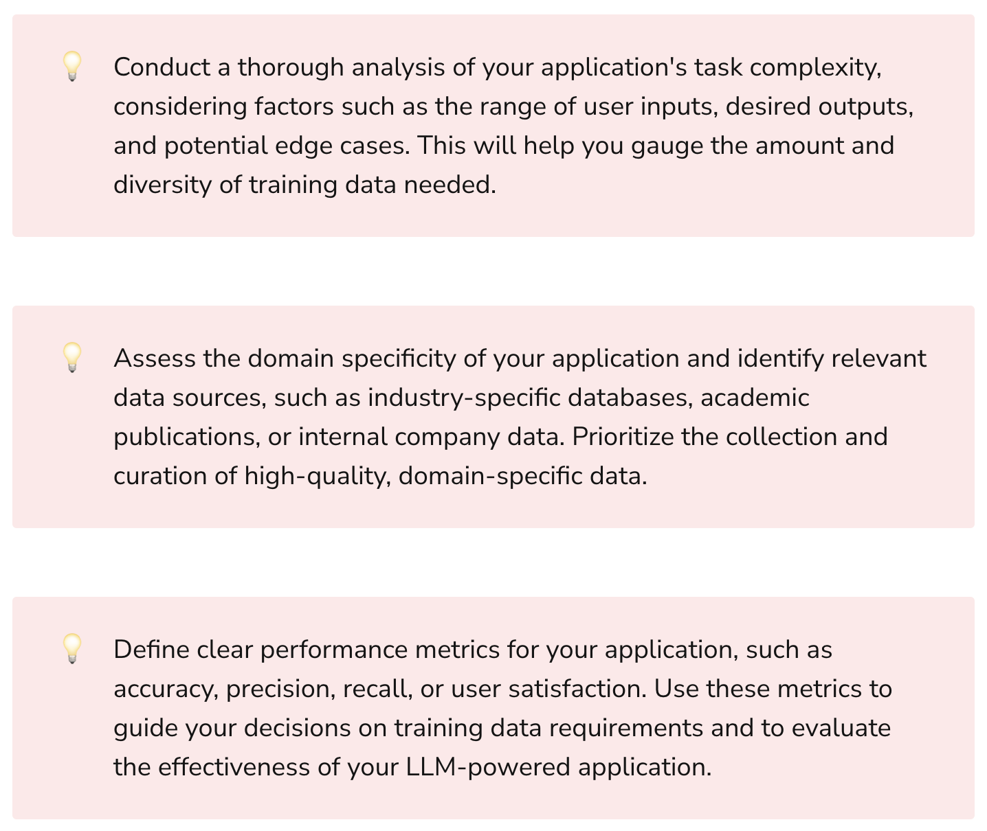 How Much Training Data Do You Really Need for Your LLM App?