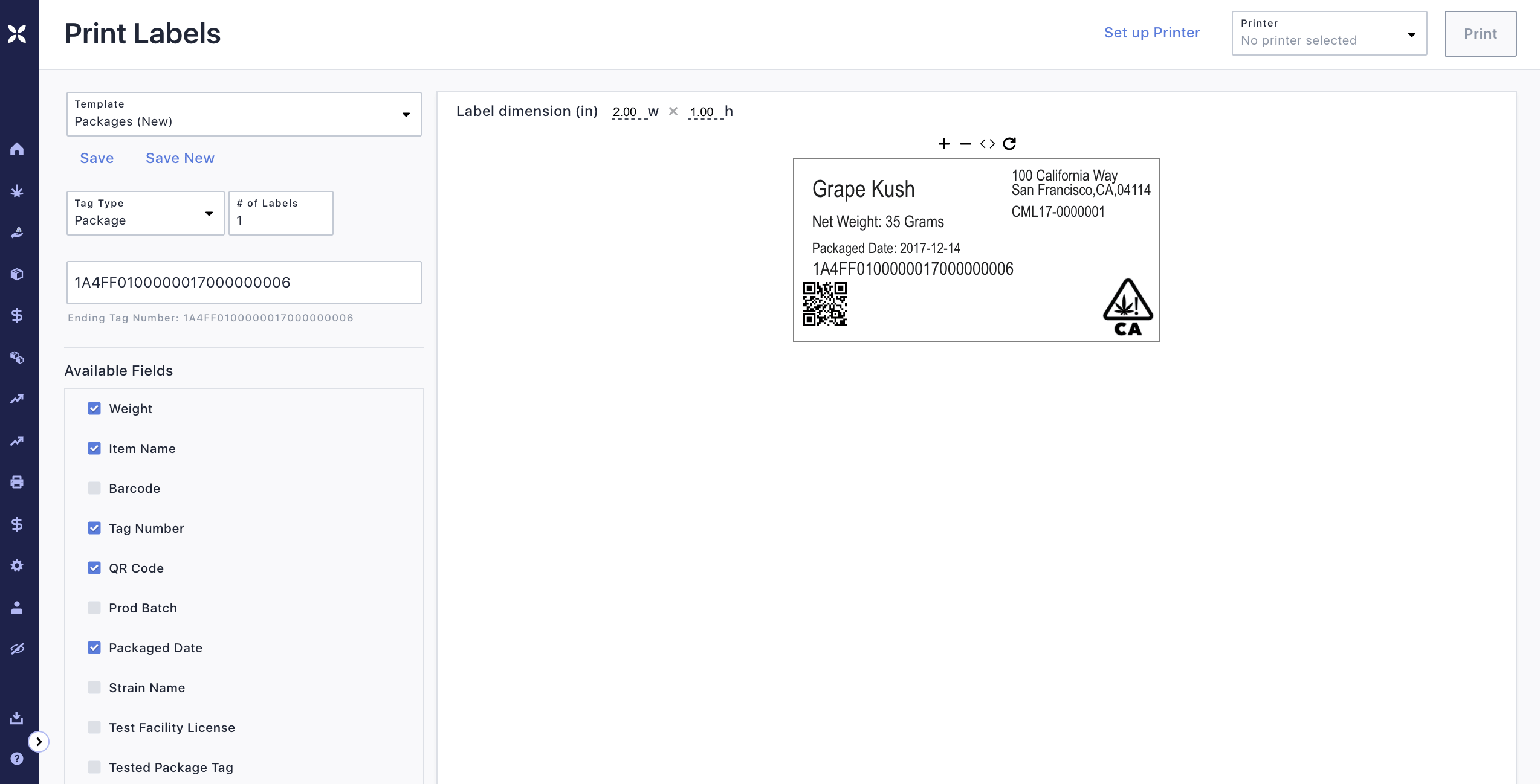Canix Product Update - Custom Labels Metrc