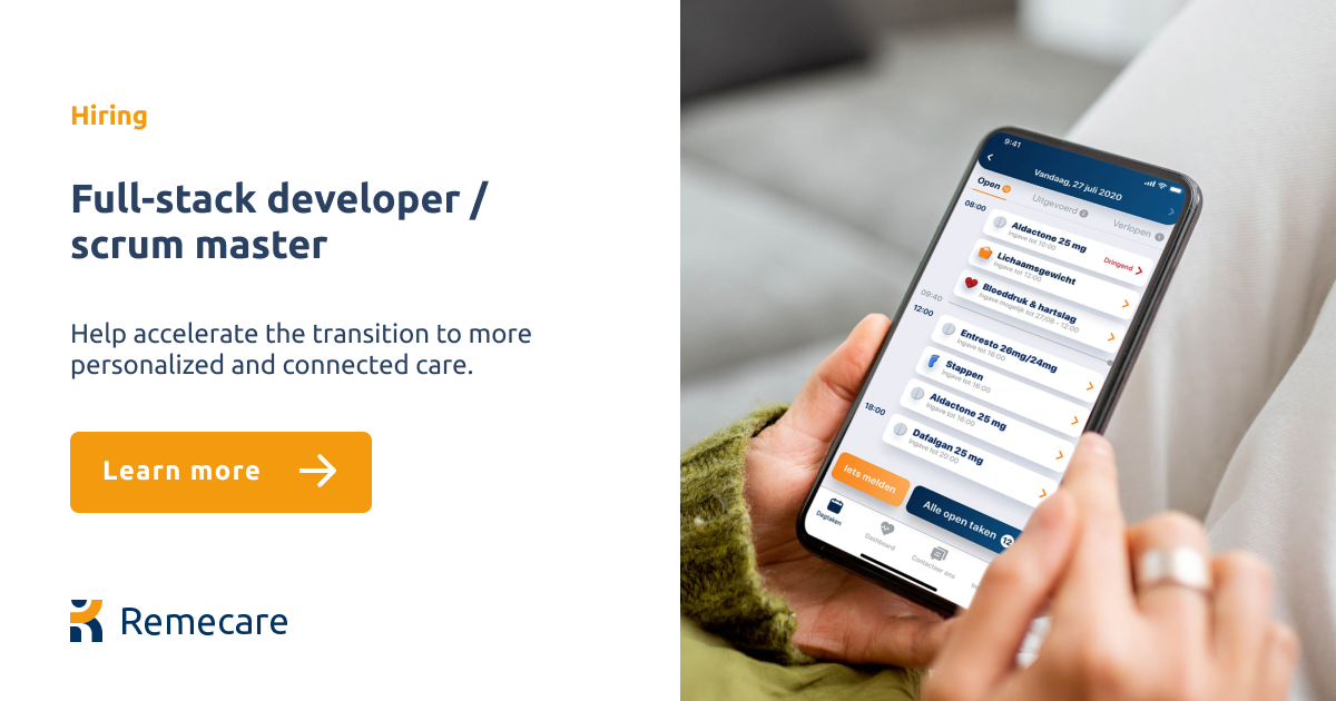 Full-stack Developer / Scrum master | Careers at Remecare