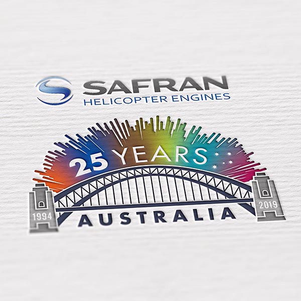 Safran Helicopter Engines 25th Anniversary branding | Vitalic Design Co