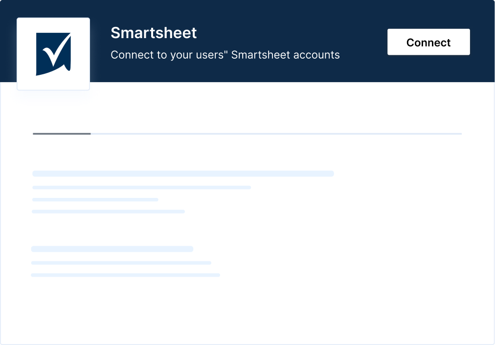 Paragon | Embed a native Smartsheet integration in your app