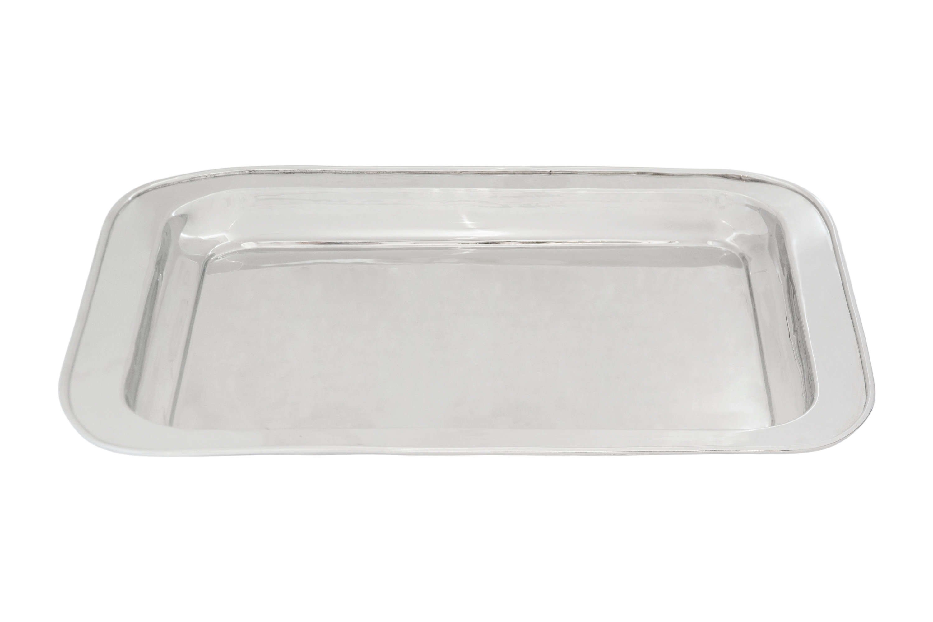 Bandeja rectangular plateada 50 Cm - Casa Chiqui
