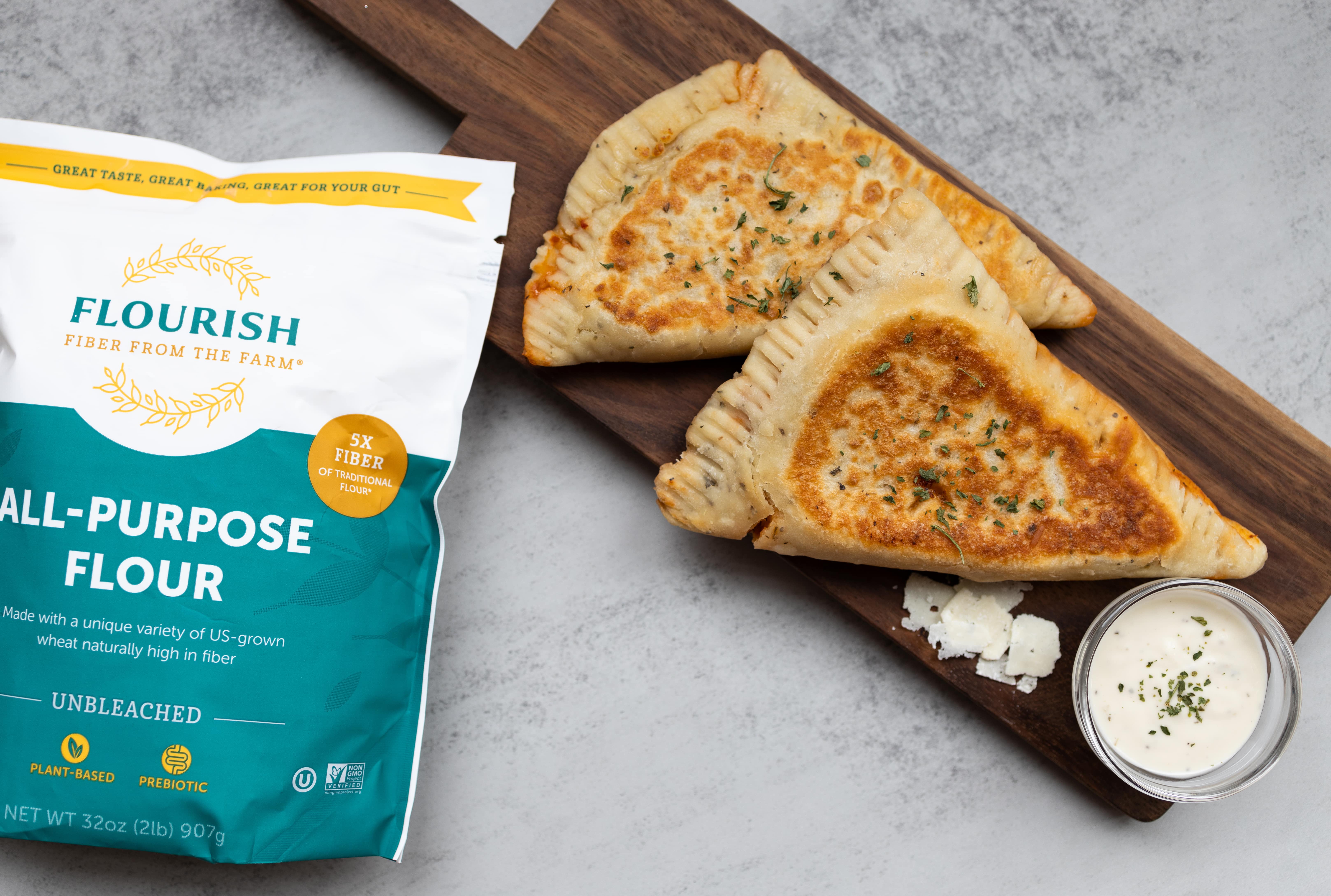 High Protein / High Fiber Pizza Pockets | Flourish Flour