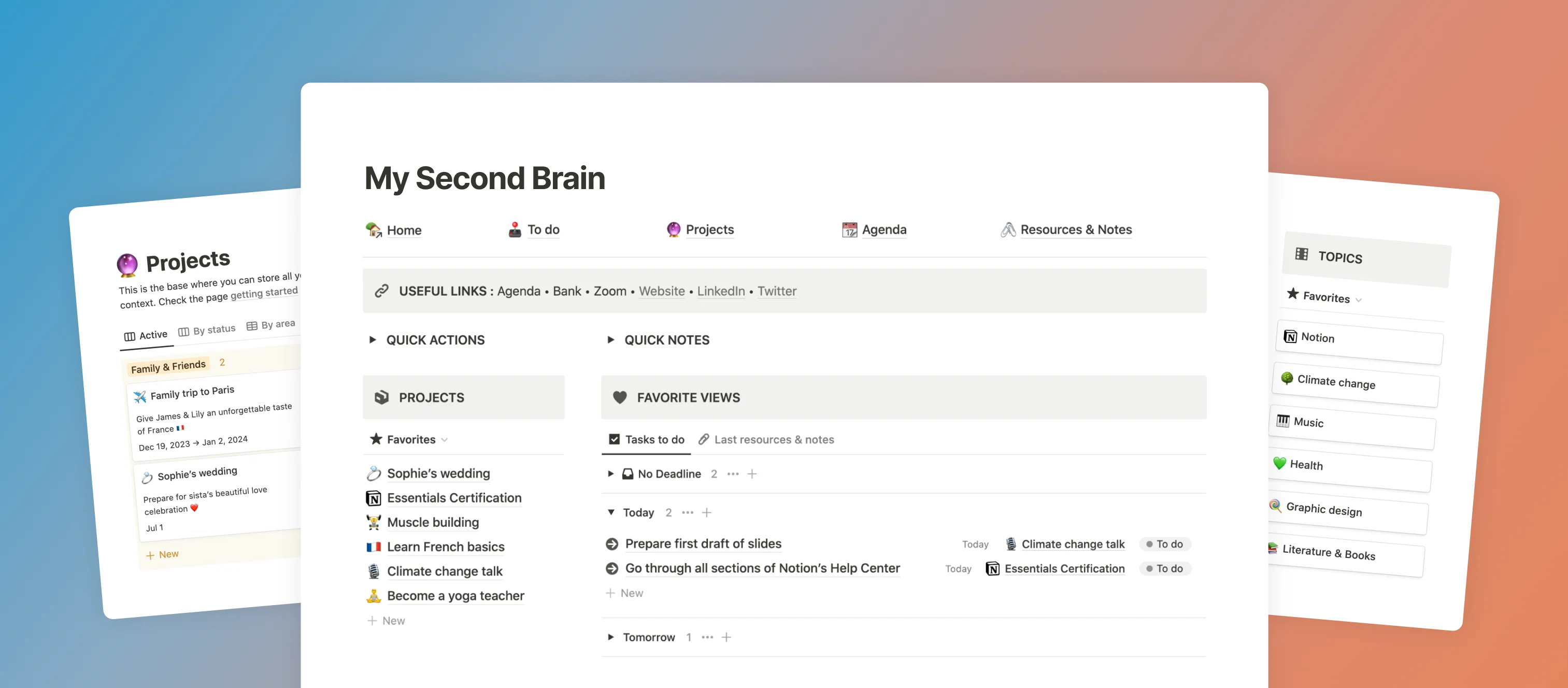 Notion Second Brain - Organize your life & knowledge