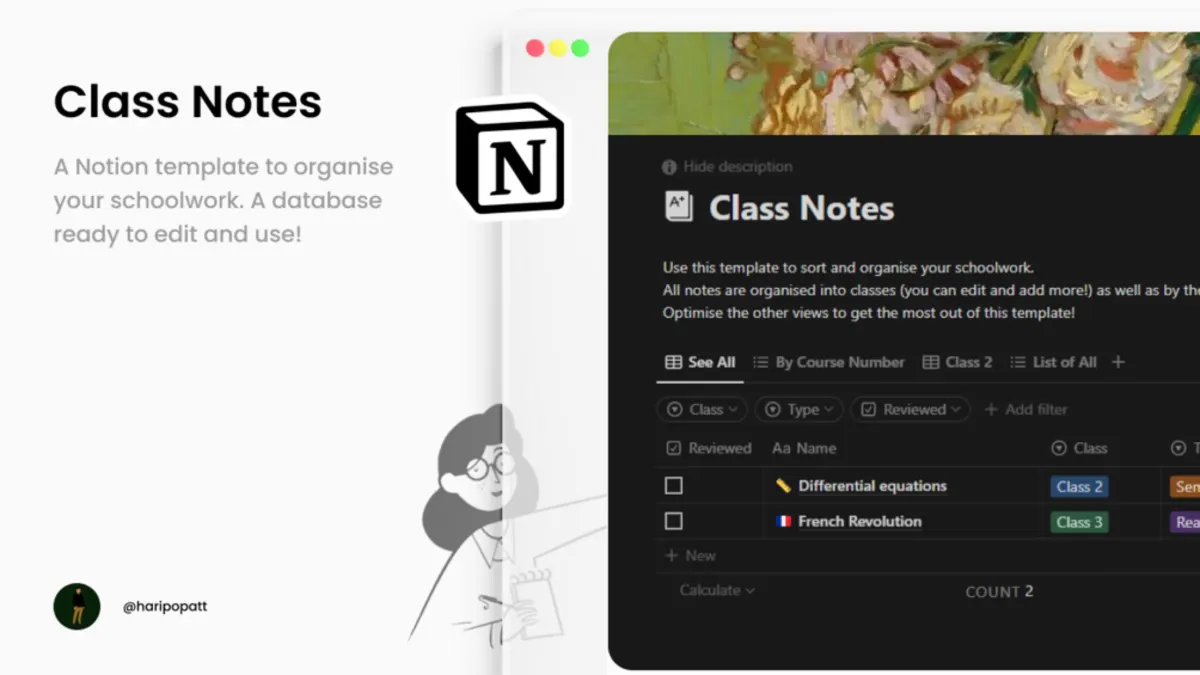 Class Notes | Notion Everything